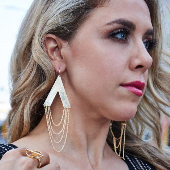 Fenton Chain Loop Statement Earrings – Marcia Moran Jewelry Shop